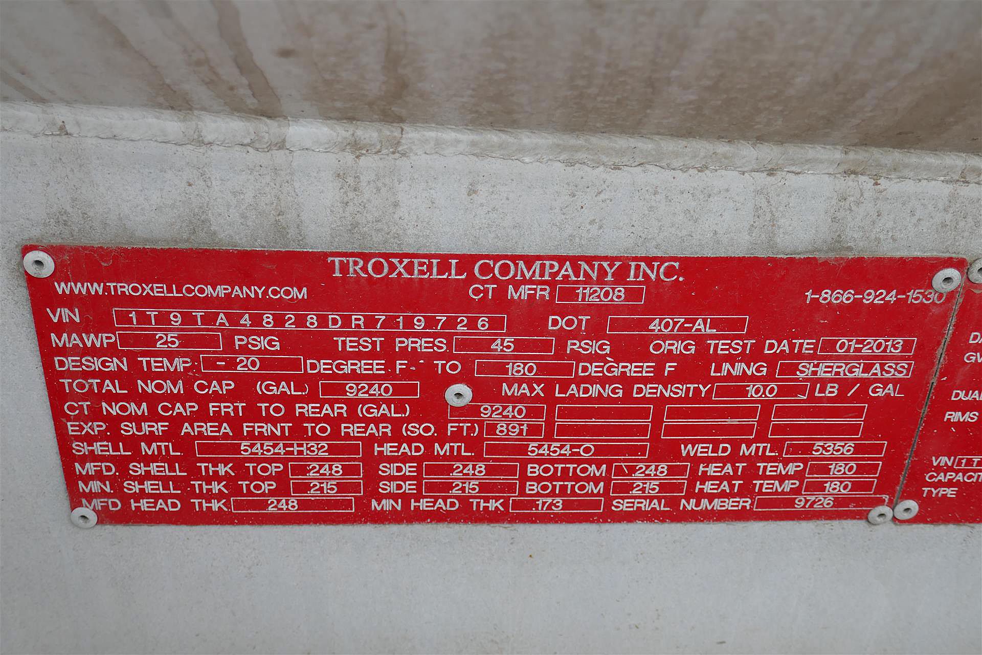 2013 Troxell Crude Oil Tanker For Sale | Oil Tank Trailer | #4587T