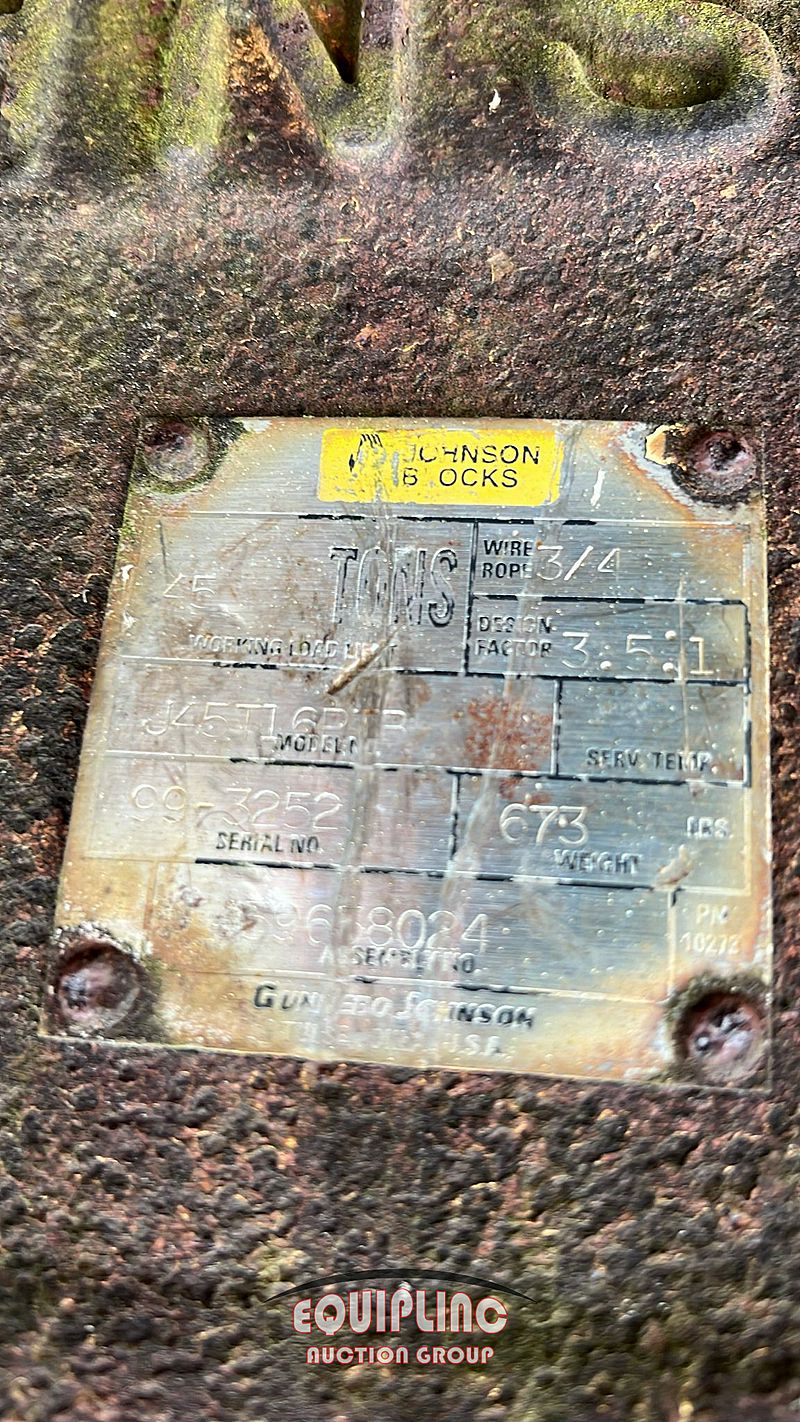 40 TON JOHNSON BLOCK For Sale | Misc Equipment | #MC110