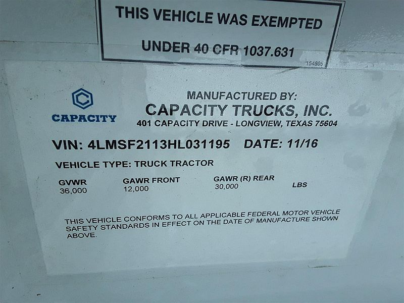 2017 Capacity SABRE 5 4X2 (For Sale) | Yard Spotter | #755955