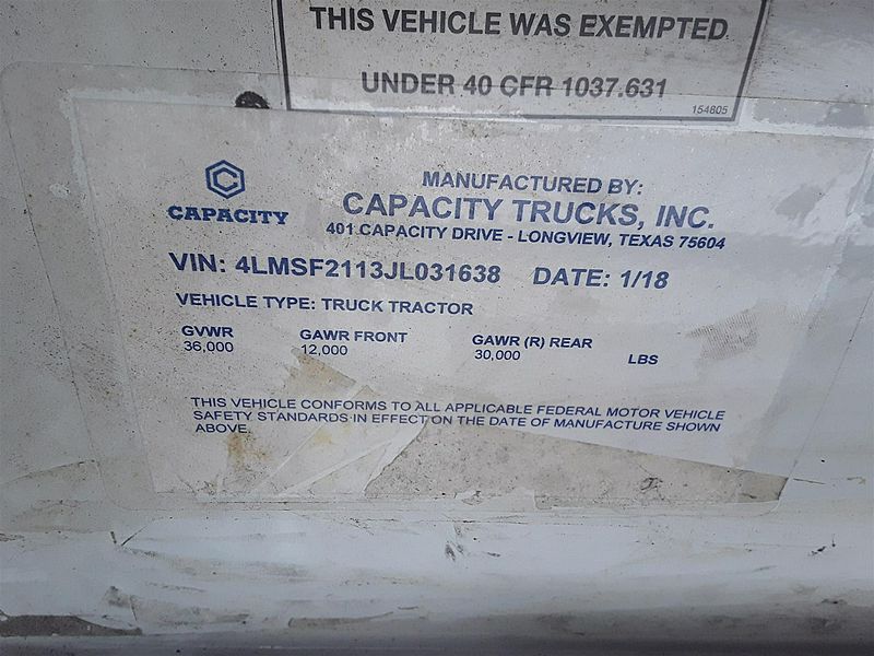 2018 Capacity SABRE 5 4X2 For Sale | Yard Spotter | #795284