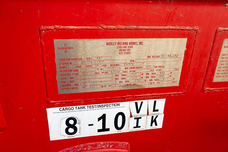 2007 Worley Welding Works DOT 412 - 2000 Gal Tank For Sale | Vacuum ...